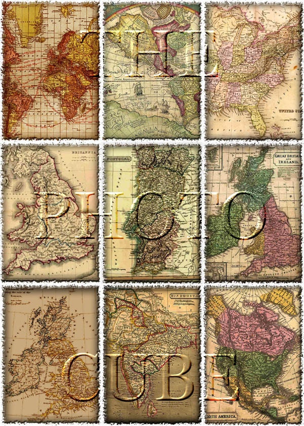 Antiqued Maps Vintage Art Hang/Gift Tags/Cards/Labels-INSTaNT | Etsy