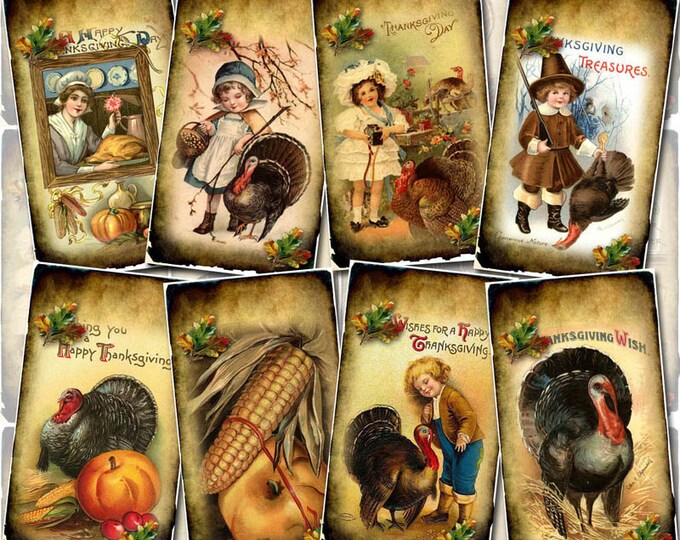 12 Primitive Grunged thanksgiving Fall/autumn - Etsy