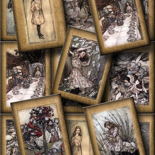 Alice in Wonderland DIGITAL STAMP Instant Download for Cards - Etsy