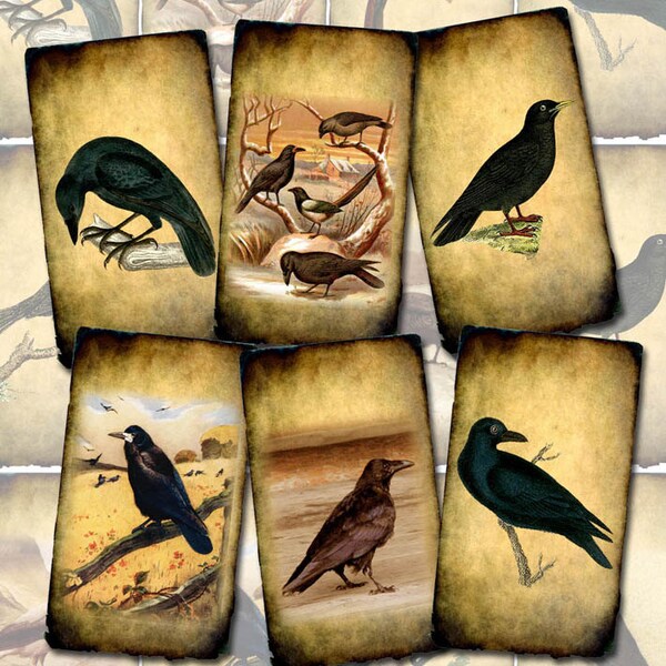 Printable Primitive Halloween Art for Labels - Etsy