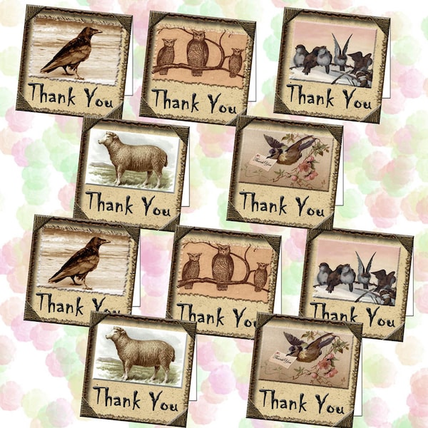 Printable Sheep Thank You Cards - Etsy