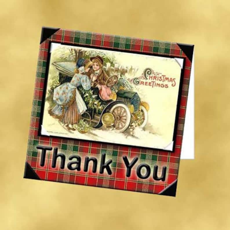 Christmas/Holiday Thank You Foldable 2x2 Note Cards-Printable | Etsy