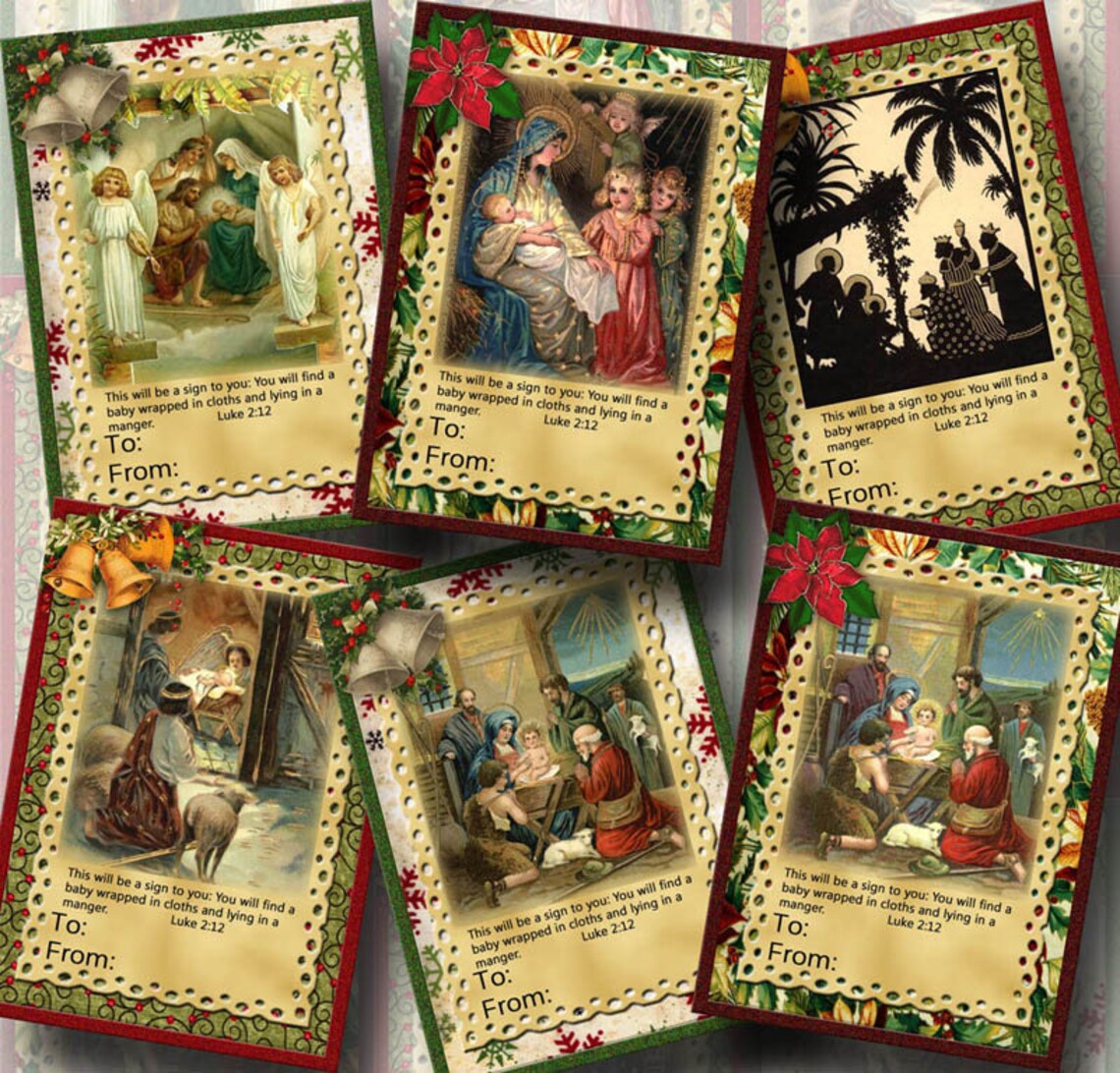 Christmas Nativity Gift Tags Instant Download Printable - Etsy