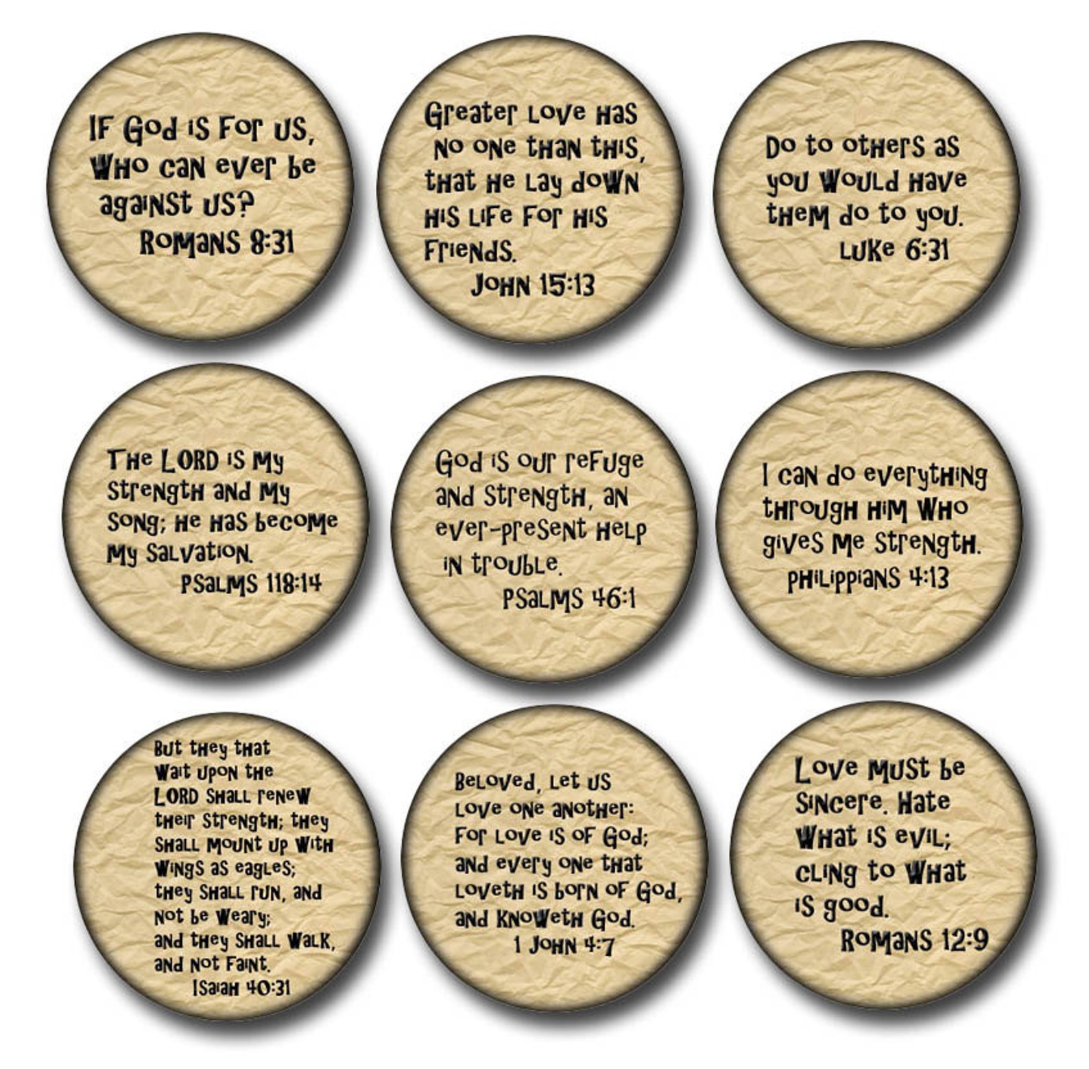 Bible Verses 1.5 Circles Instant Download Printable Collage Sheet JPG ...