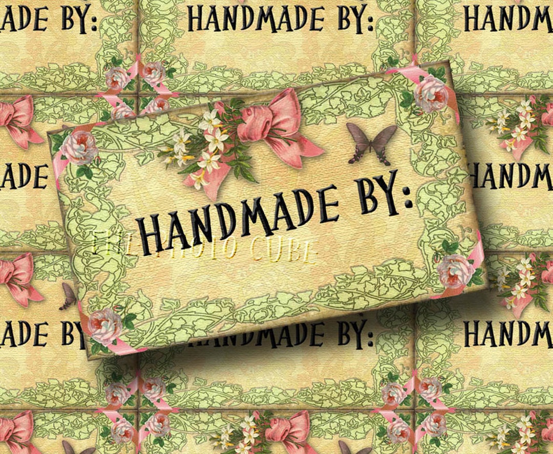 HANDMADE BY: Shabby Chic Product Labels, Tags, Cards -instant Download ...