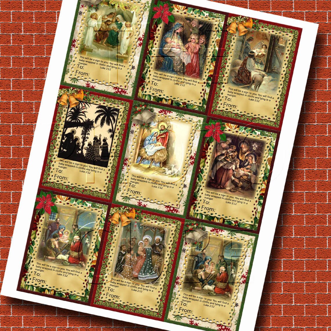 Christmas Nativity Gift Tags Instant Download Printable - Etsy