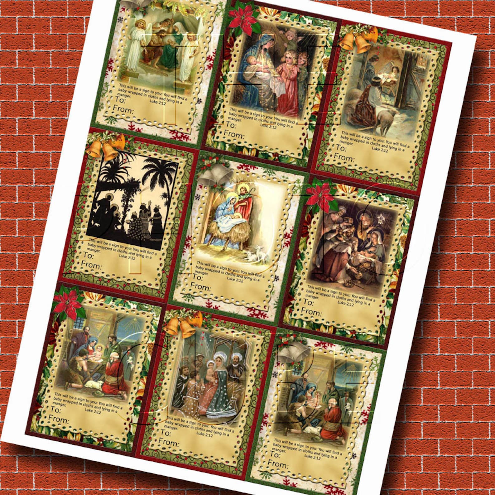Christmas Nativity Gift Tags Instant Download Printable - Etsy