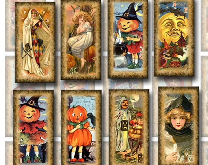 Primitive Halloween 1x2 Vintage Art Instant - Etsy