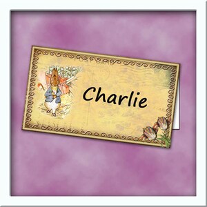 Peter Rabbit Tent Style Place/name Cardsbirthday/ Baby Shower/party ...