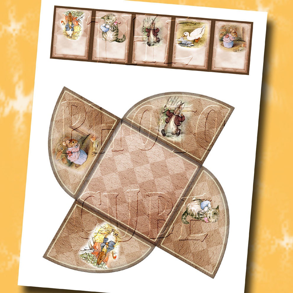 Decorative Box Template Beatrix Potter Story Book - Etsy