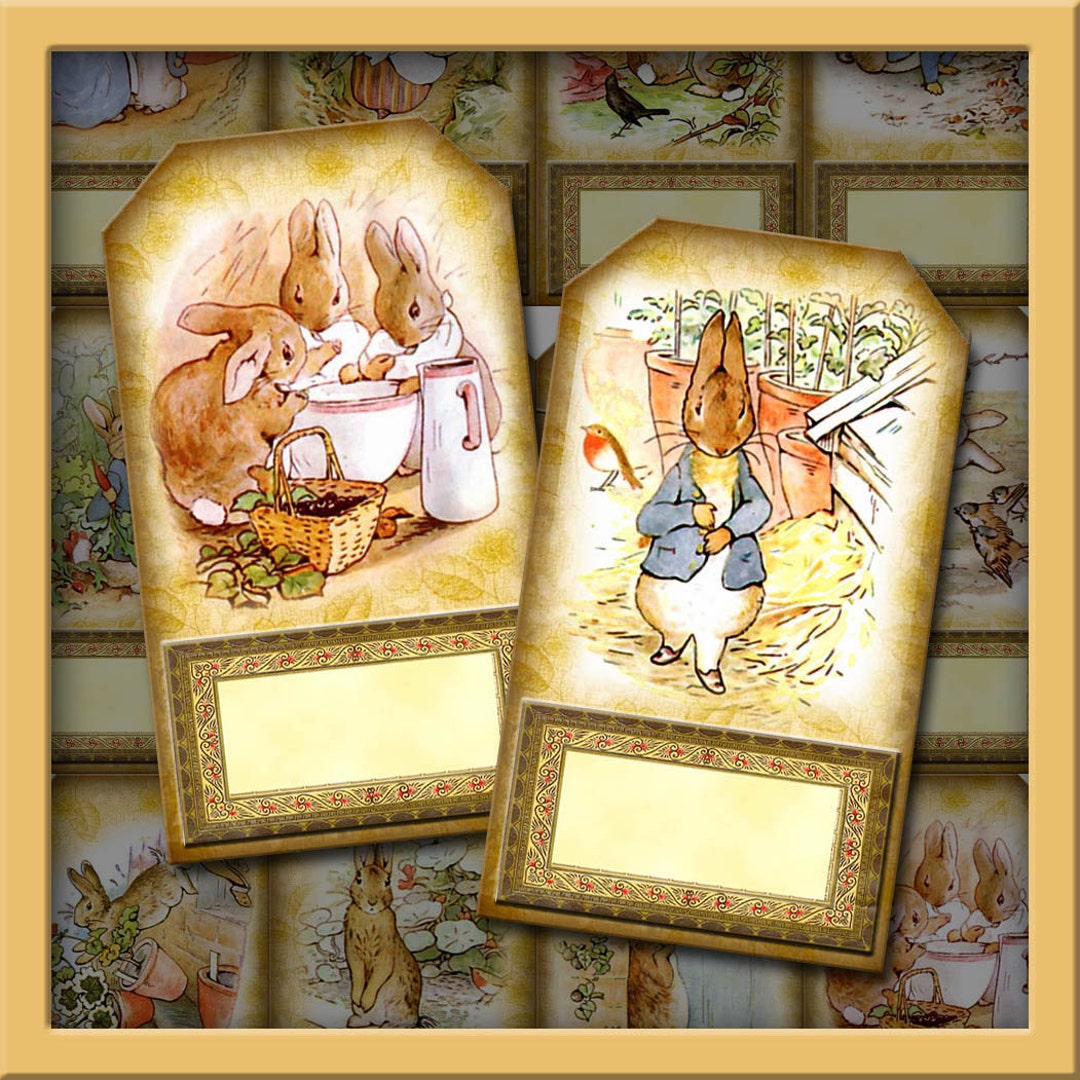 Peter Rabbit Hang/gift Tags/labels -instant Download-printable Collage ...