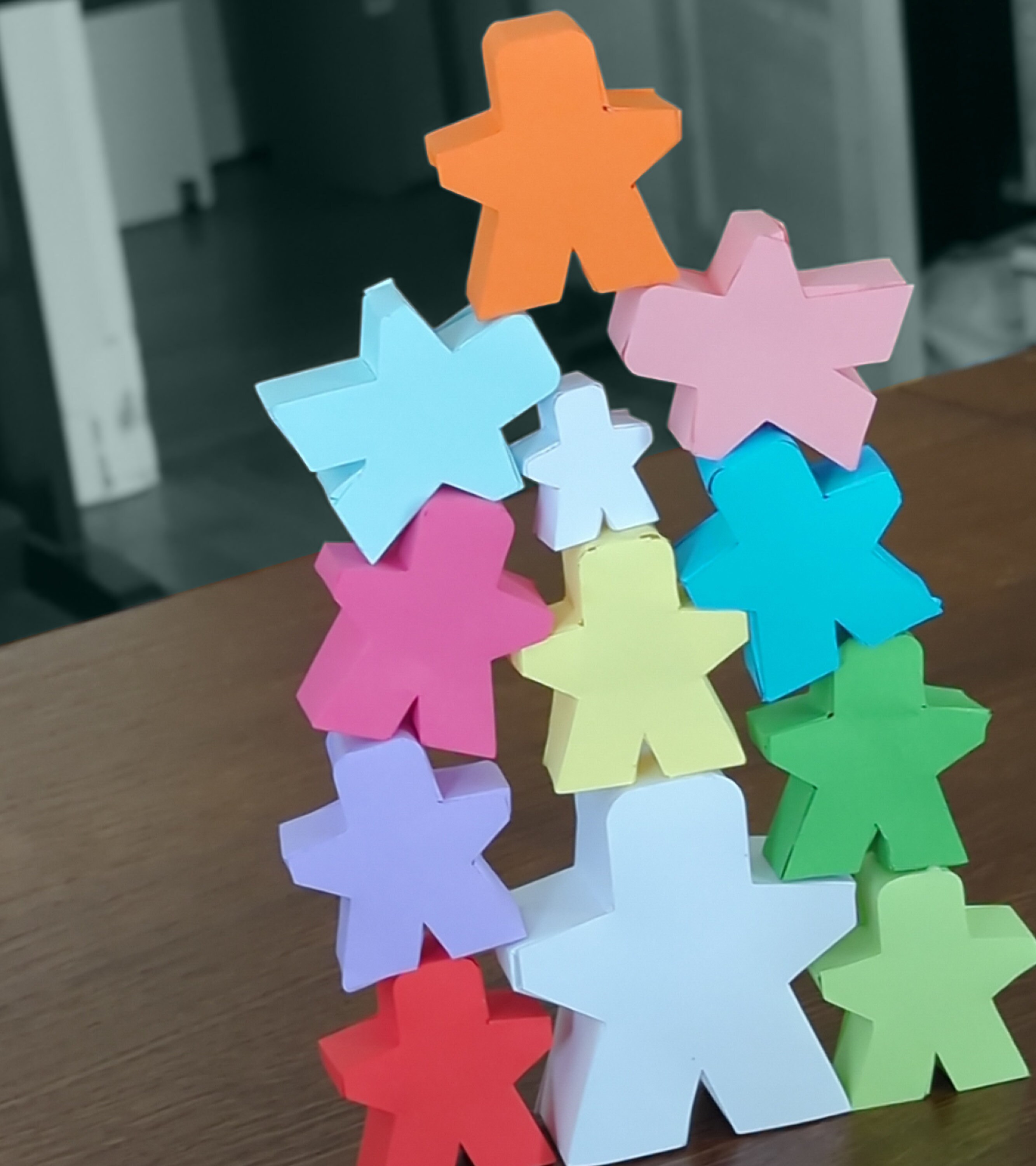 Papercraft Model 3D Meeple Sculpture, Decoration for Board Games, Role ...