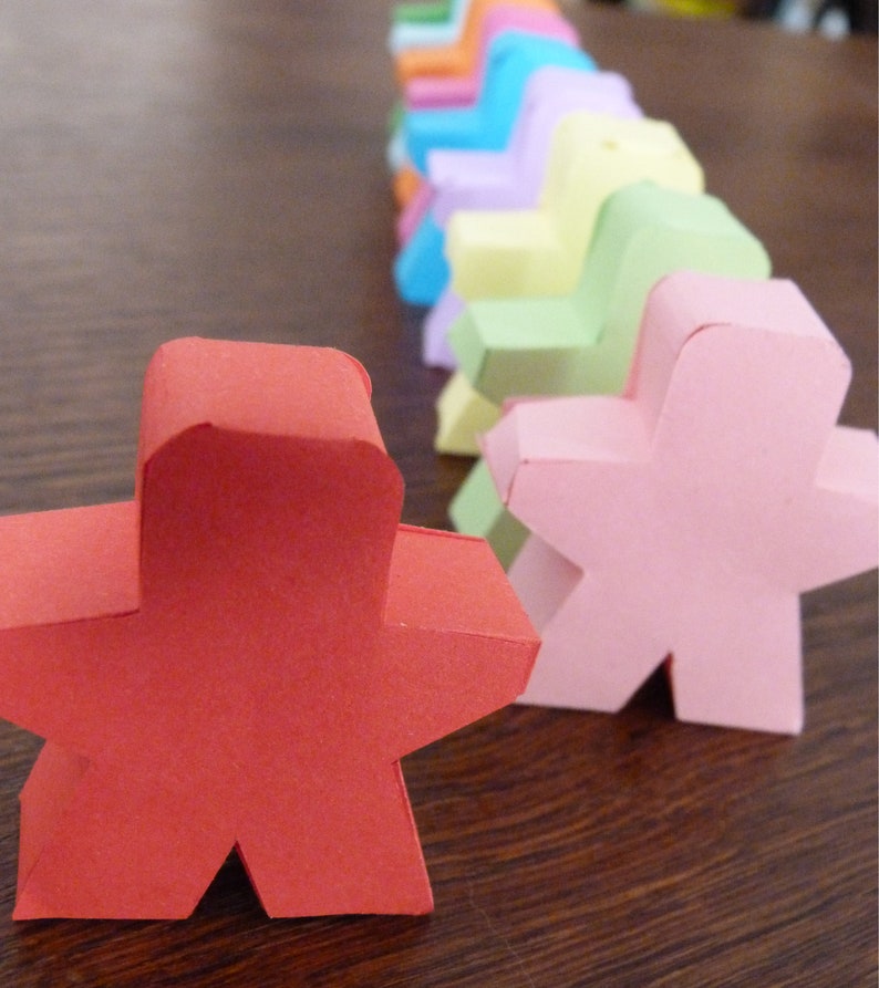 Papercraft Model 3D Meeple Sculpture, Decoration for Board Games, Role ...