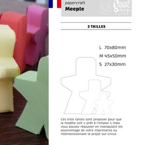 Papercraft Model 3D Meeple Sculpture, Decoration for Board Games, Role ...