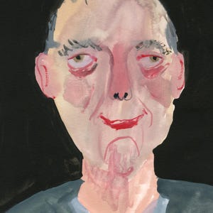Original Hand-painted Wonky Human Portrait by Faye Moorhouse - Etsy