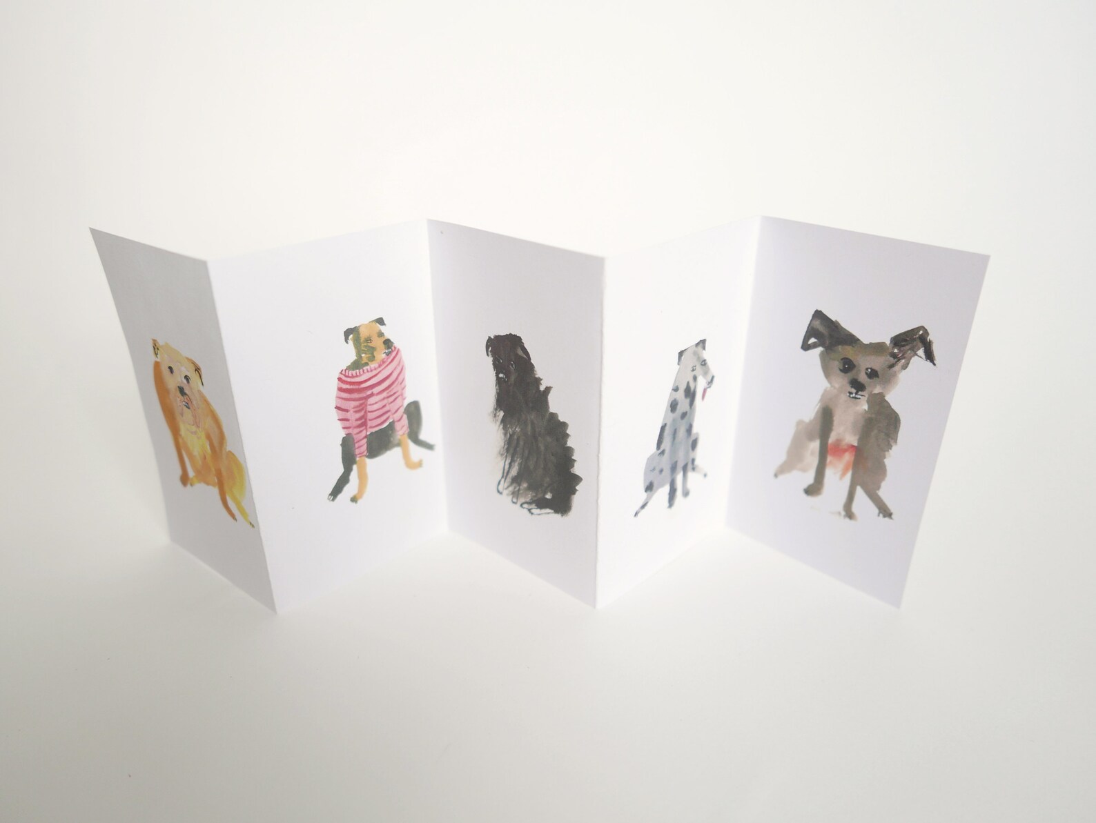 Mini Dog Zine Concertina Book || FIVE HIDEOUS HOUNDS - Etsy