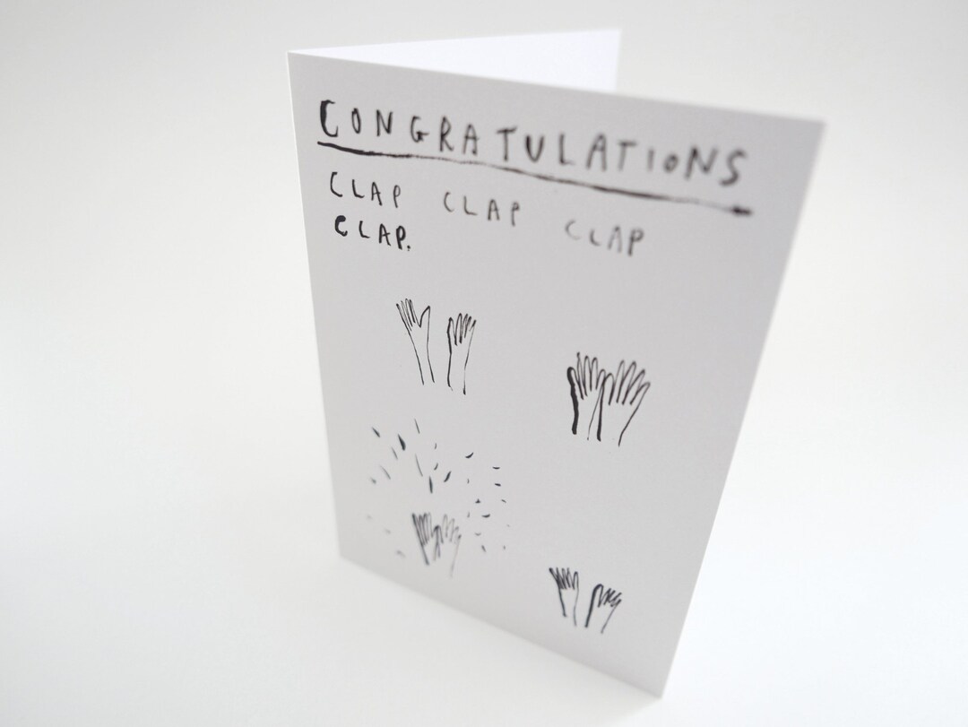 Congratulations Clap Clap Clap Clap | Greetings Card | Faye Moorhouse ...
