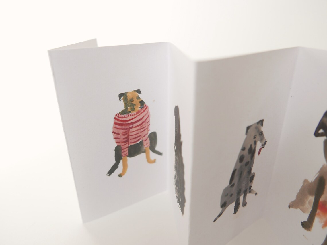 Mini Dog Zine Concertina Book || FIVE HIDEOUS HOUNDS - Etsy