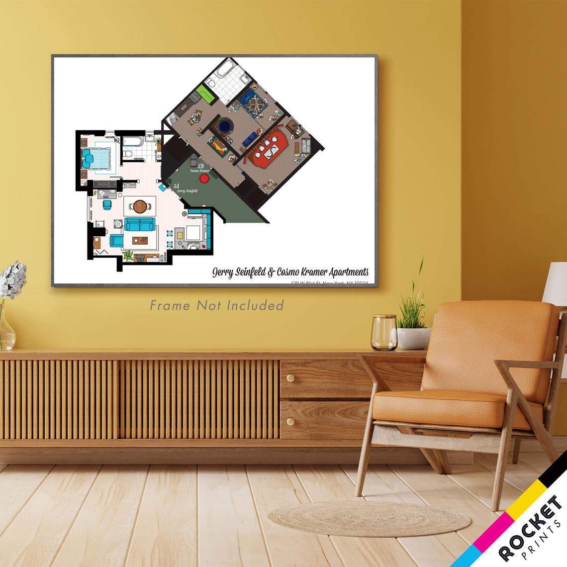 Jerry and Kramer Apartments Floor Plan Poster - Etsy