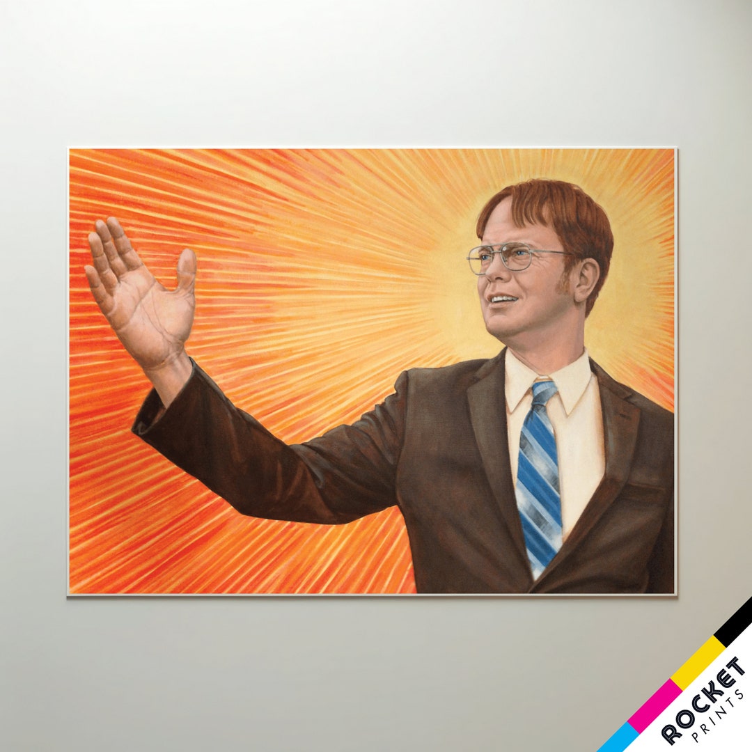 Dwight Schrute Supreme Leader Branch Manager Painting Poster Print - Etsy