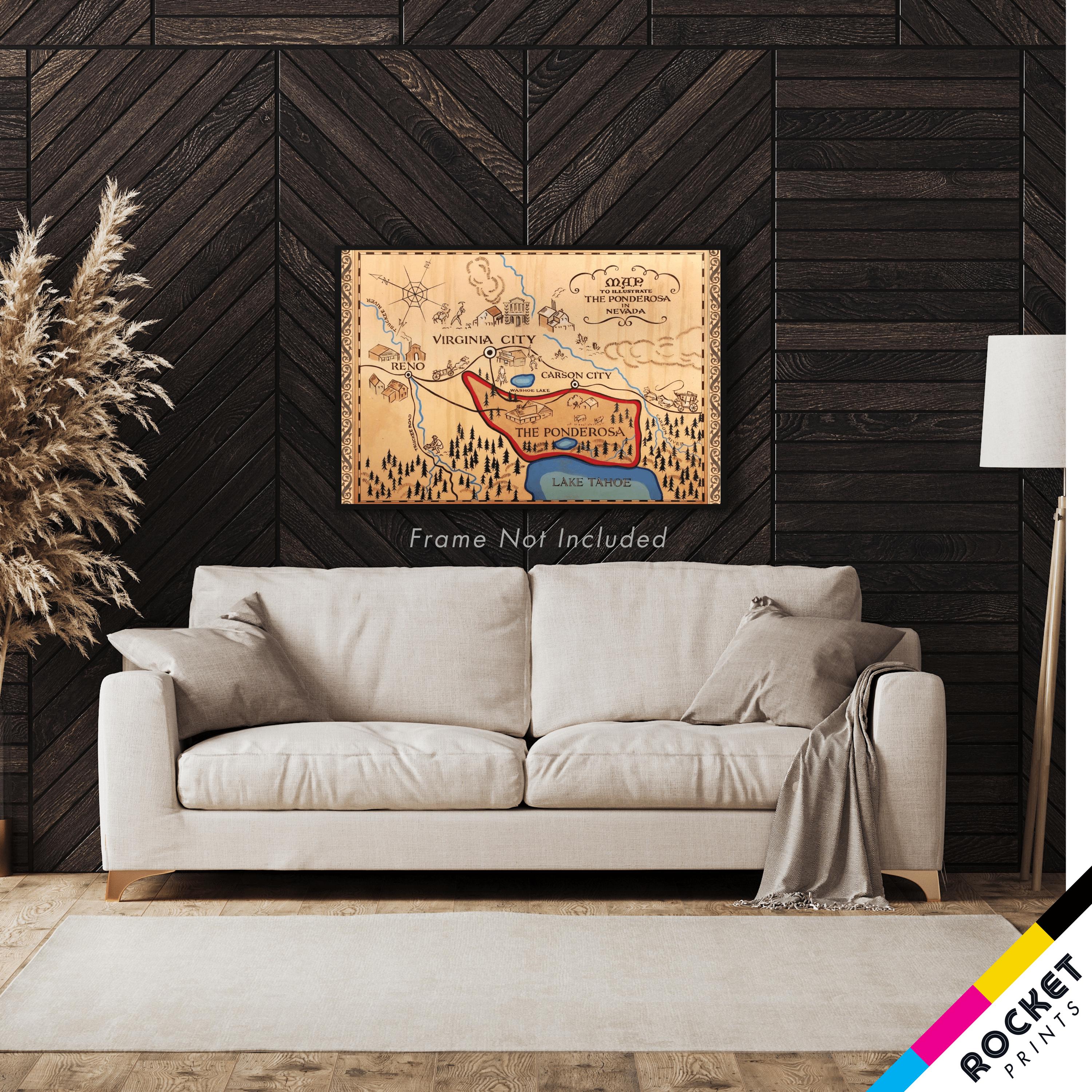 The Ponderosa Ranch Map Poster - Etsy