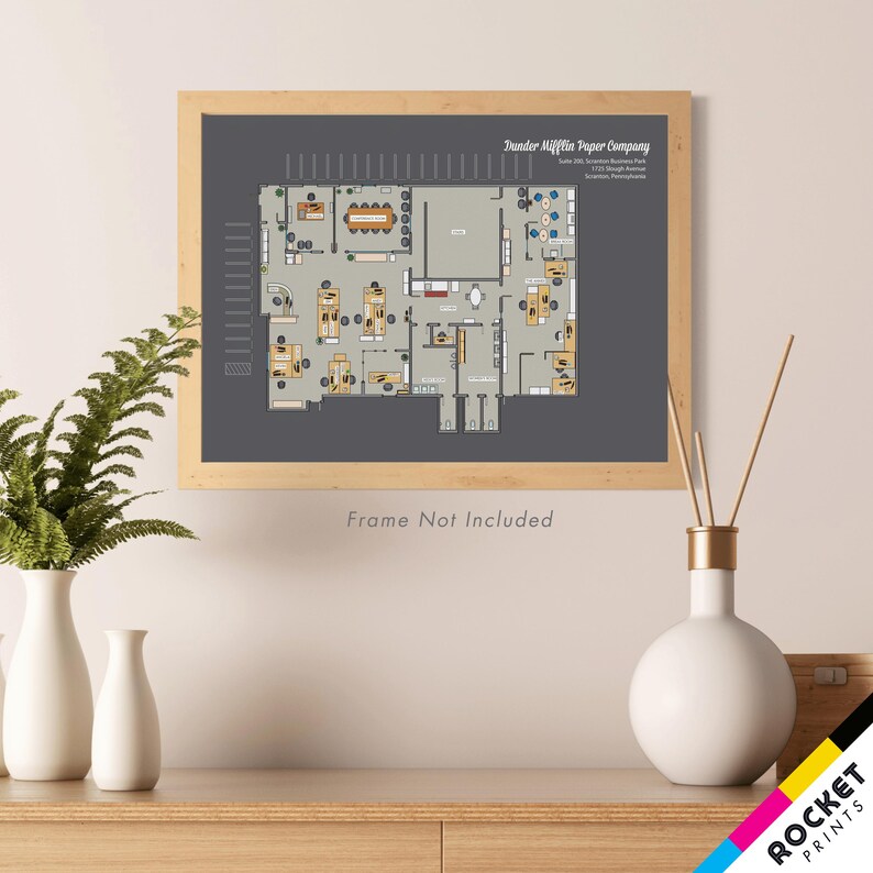 Dunder Mifflin Paper Company Floor Plan Poster Print - Etsy