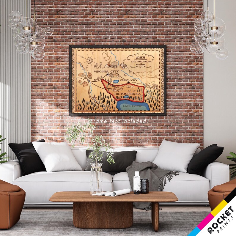 The Ponderosa Ranch Map Poster Print - Etsy