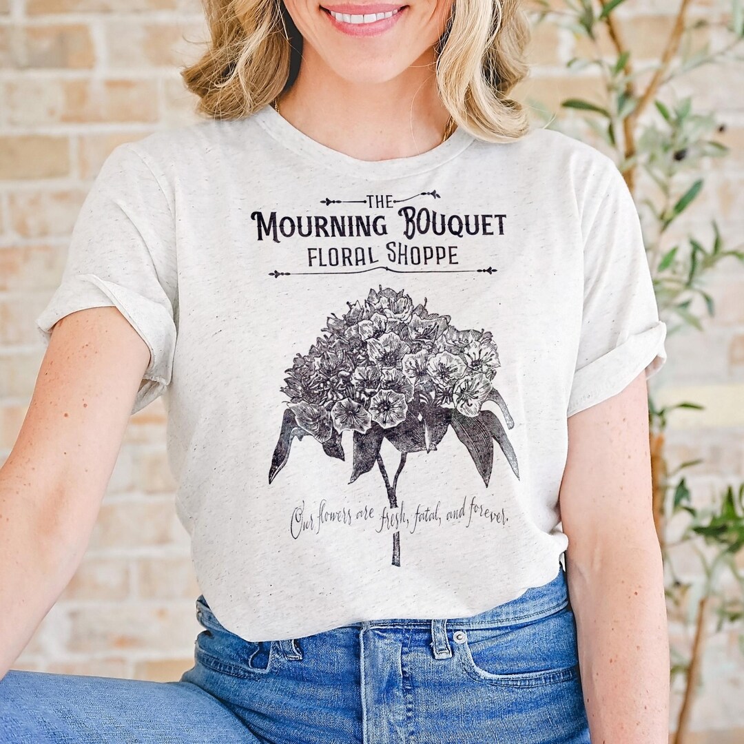 Vintage Dark Humor Shirt | Victorian Mourning Bouquet | Gothic Floral ...