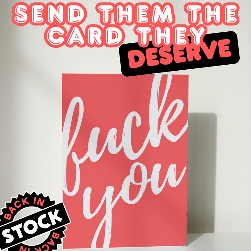 Mean Cards - Etsy