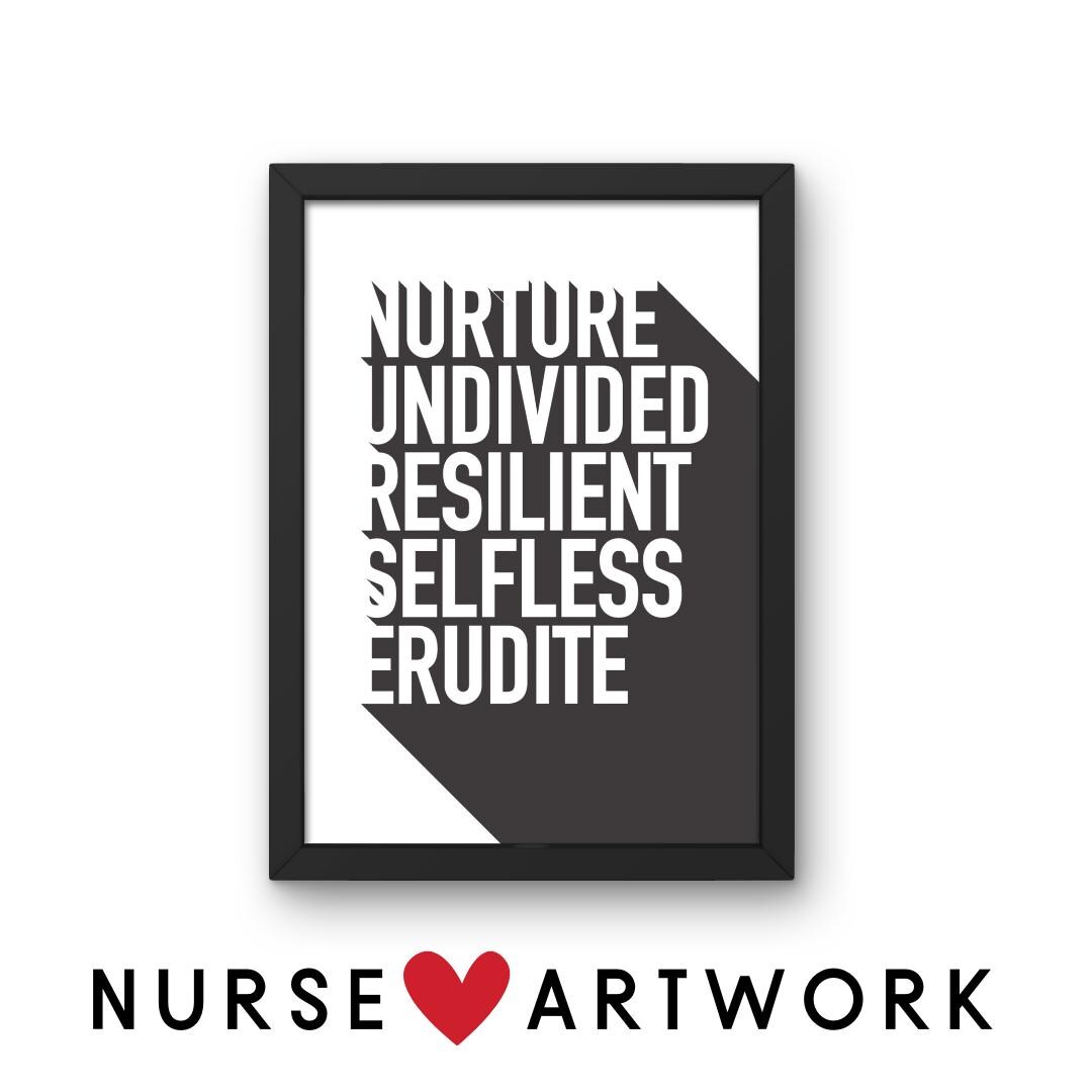 Nurse Appreciation Artwork Art for Nurse Acrostic Minimalist Art - Etsy