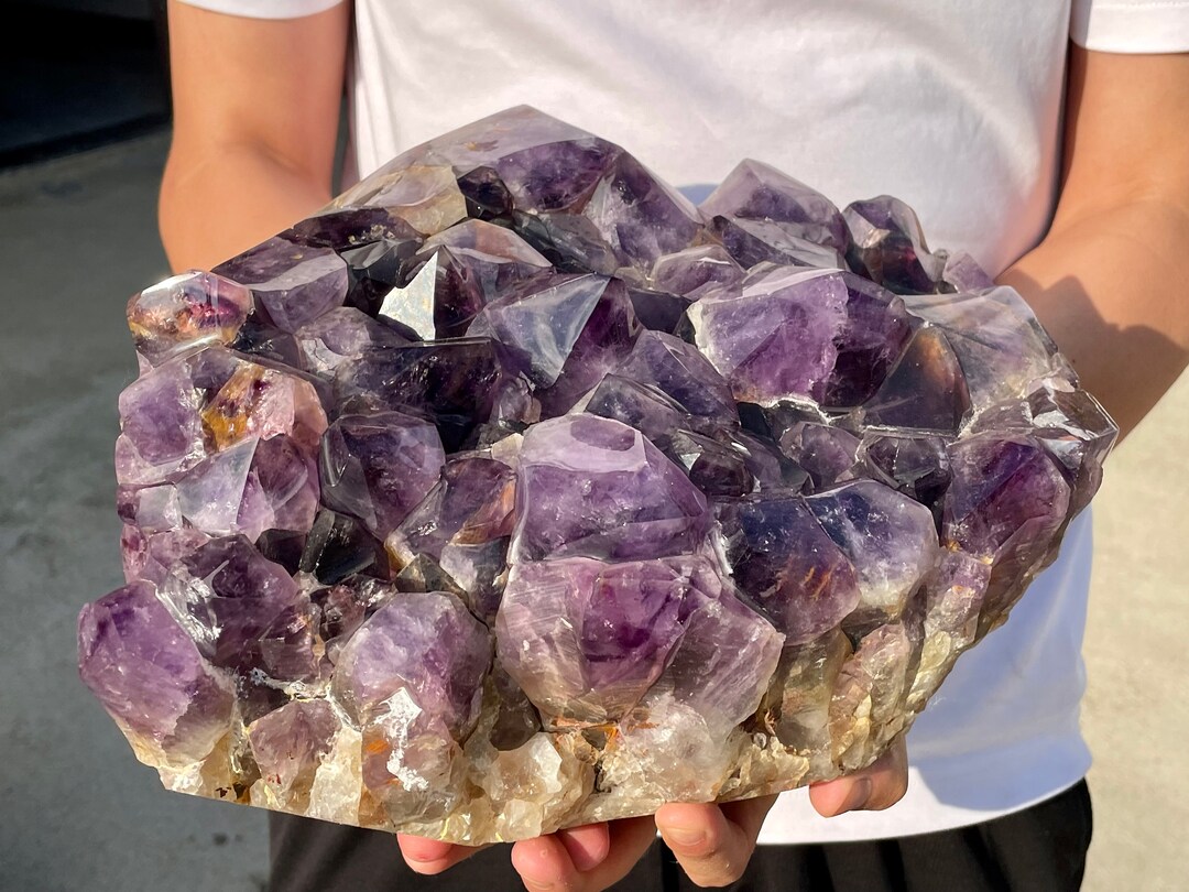 Large Natural Amethyst Cluster: 21.45LB Crystal Healing Decor - Etsy
