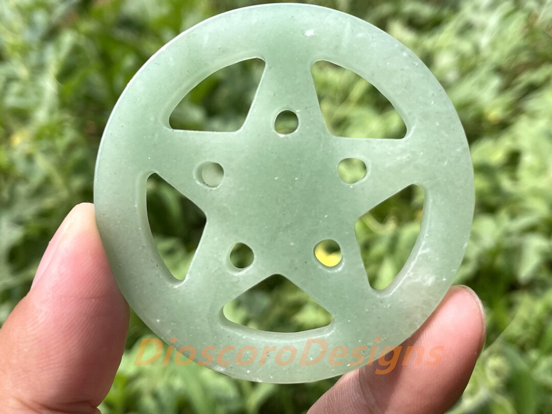 Aventurine Pentacle: Natural Quartz Crystal Star, Healing Stone - Etsy