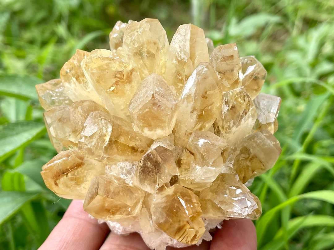 Yellow Quartz Crystal Cluster Specimen,quartz Crystal Specimen,home ...