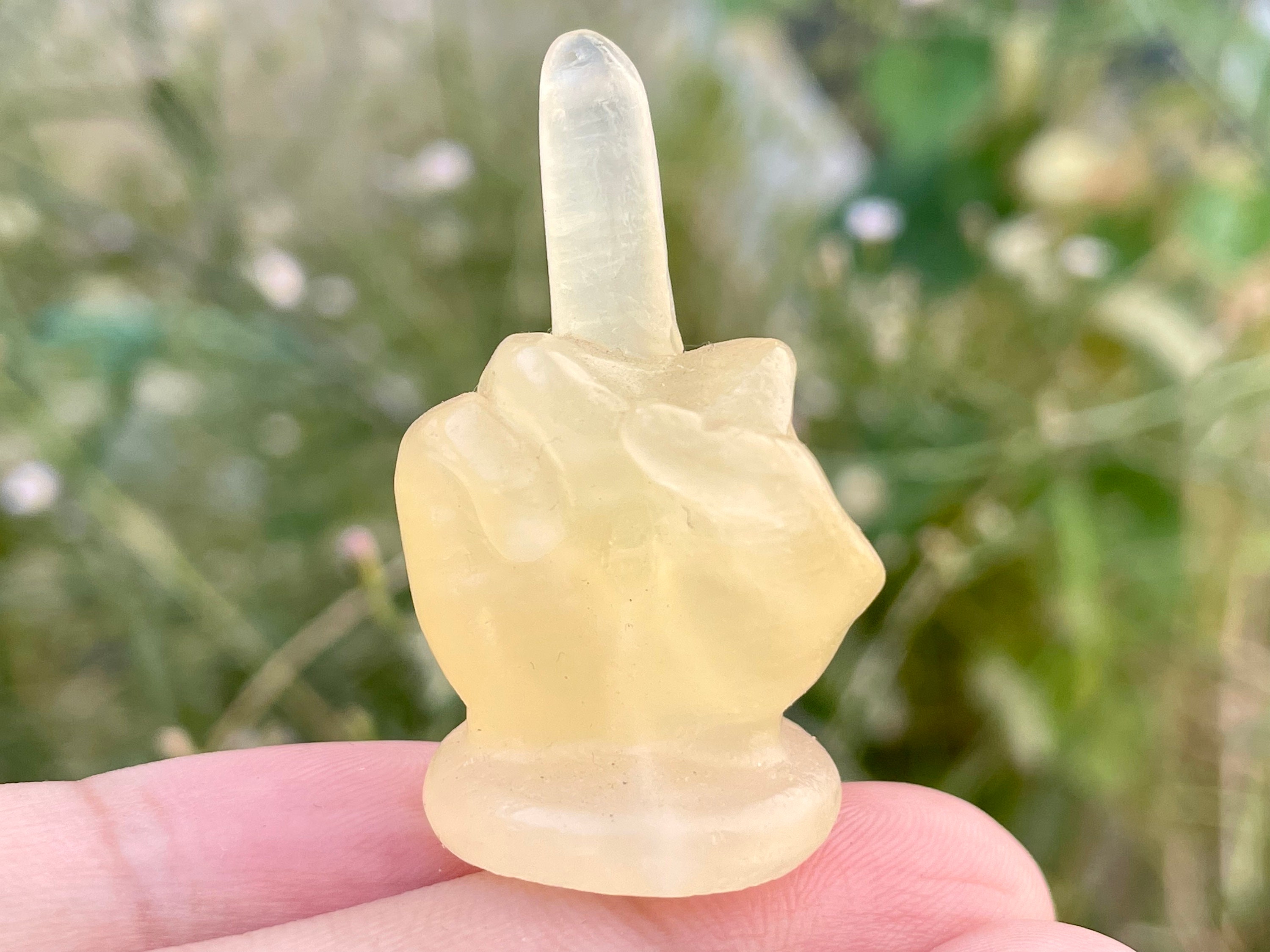 Quartz Crystal Middle Finger: Carved Crystal Skull, Home Decor Gift - Etsy
