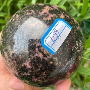 3.5" Natural Rhodonite Ball,quartz Crystal,crystal Sphere,hand Carved ...