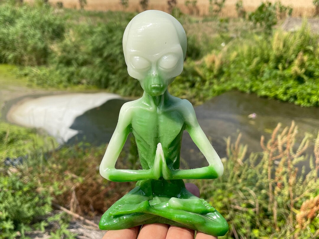 5.9" Hand-carved Alien,resin Alien Skull,quartz Crystal Angel,quartz ...