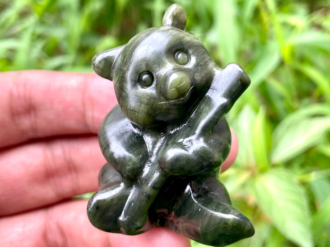 2"natural Green Jade Panda,quartz Crystal,crystal Panda Skull,birthday ...