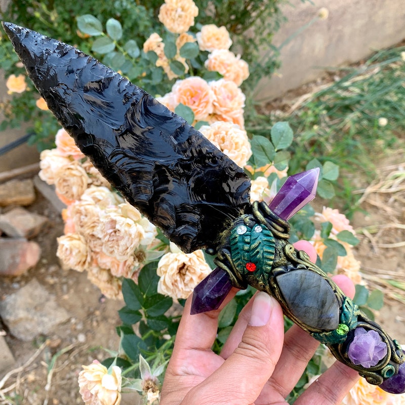 Obsidian Dagger - Etsy