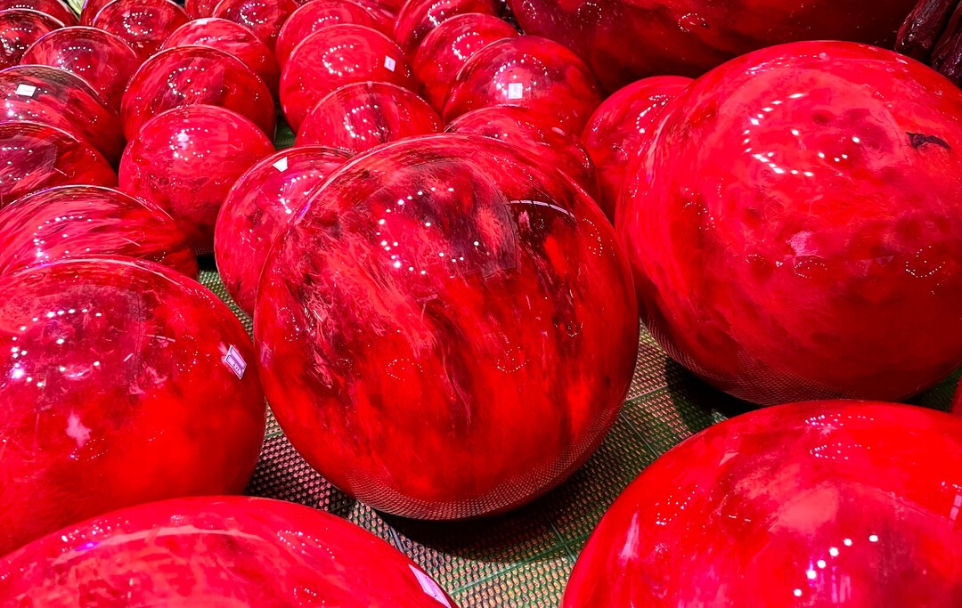 Red Melting Quartz Sphere: Energy Crystal Ball, Home Decor - Etsy