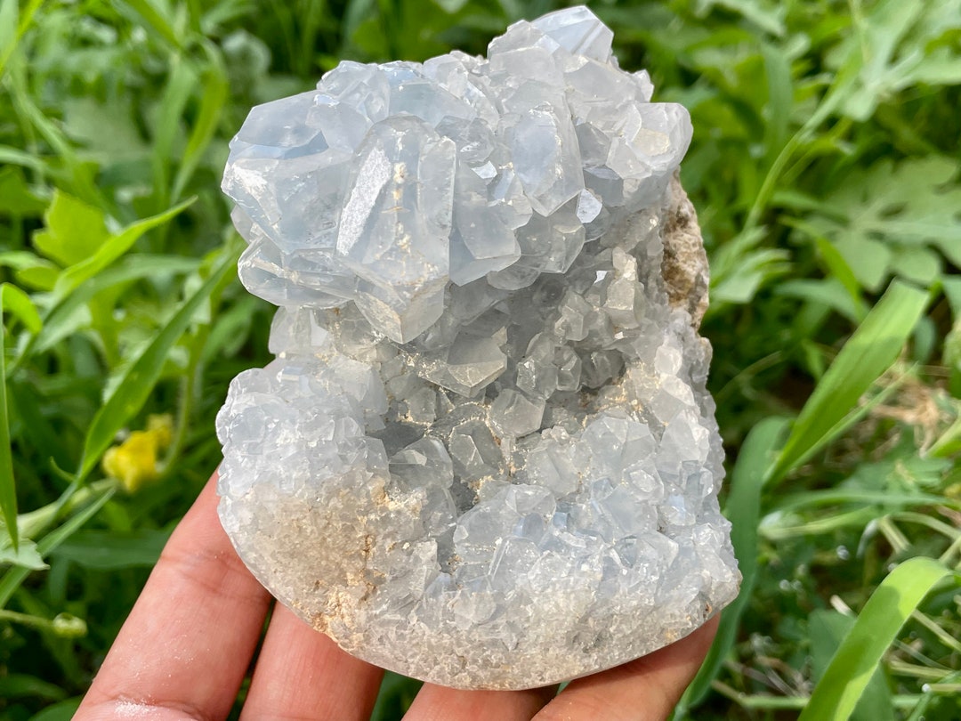 3.7"1.4lb Natural Celestite Specimen,quartz Crystal Cluster,celestite ...