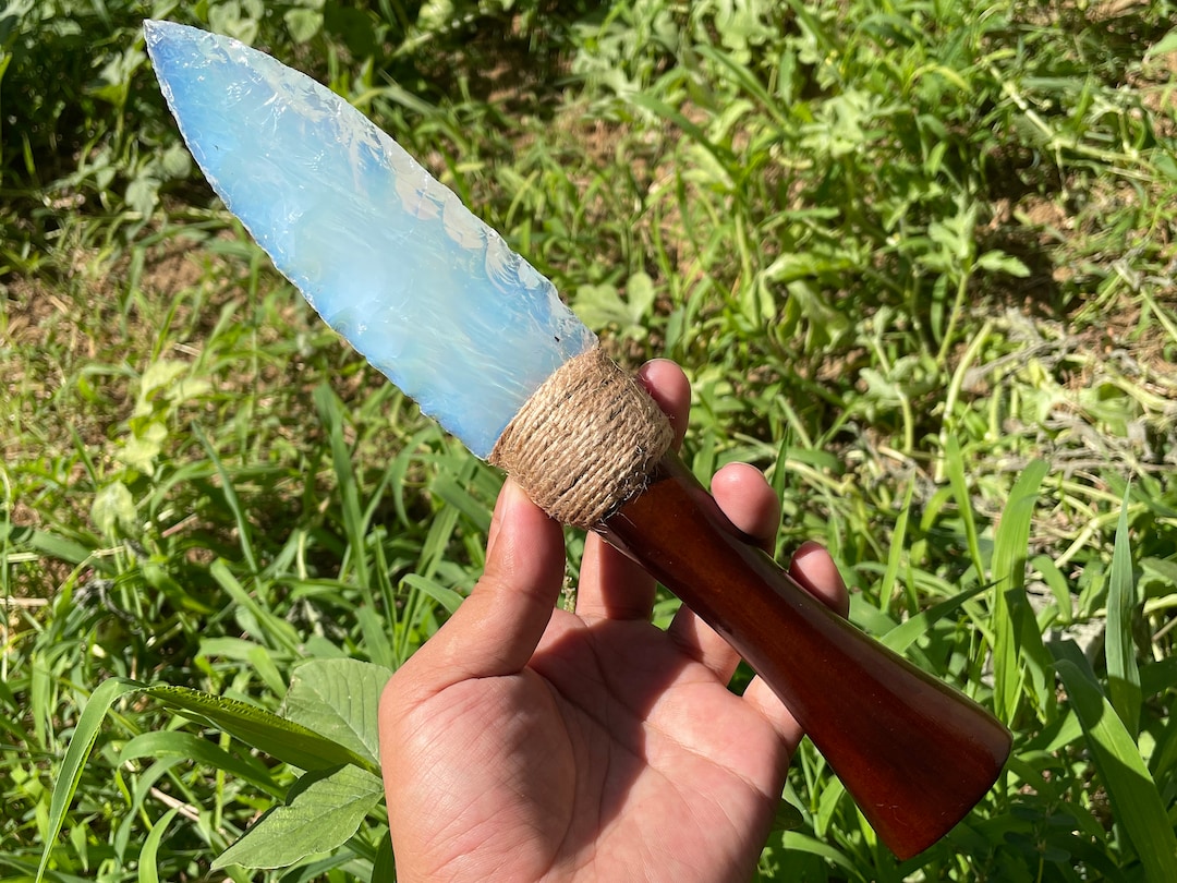 9.8"+hand Carved Knife Crystal Diy Knife Home Decoration Opal Diy Dagger Quartz Energy Crystal ...