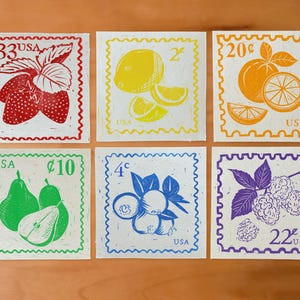 Strawberry Postage Print - Etsy