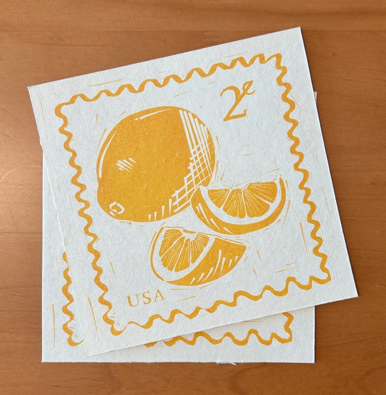 Lemon Postage Print - Etsy