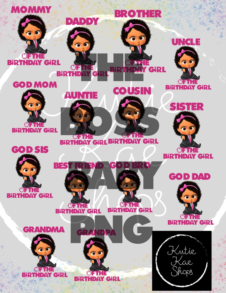 EDITABLE Light Skinned Boss Baby Girl PNG (read Description) - Etsy