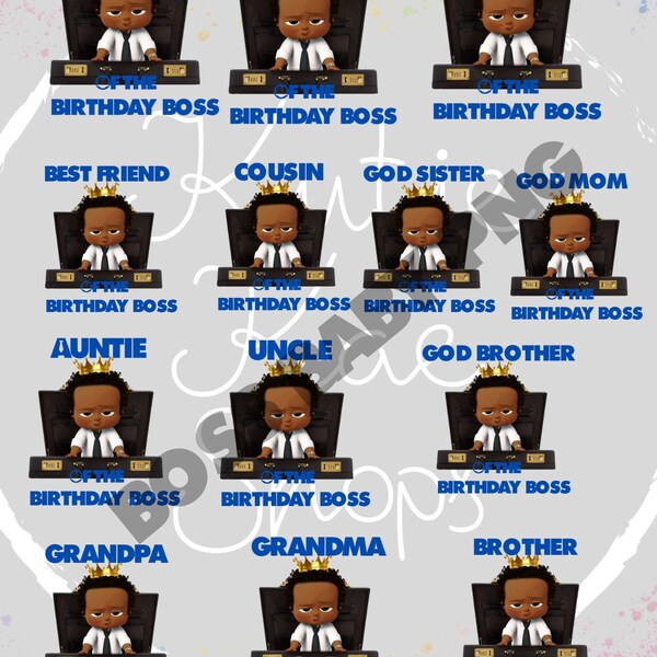 Black Baby Boss Birthday Png - Etsy
