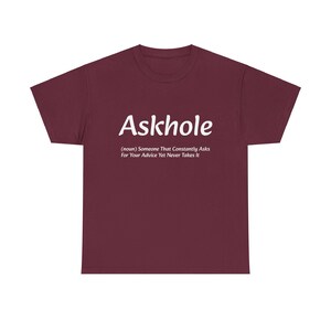Askhole Definition Tee - Etsy