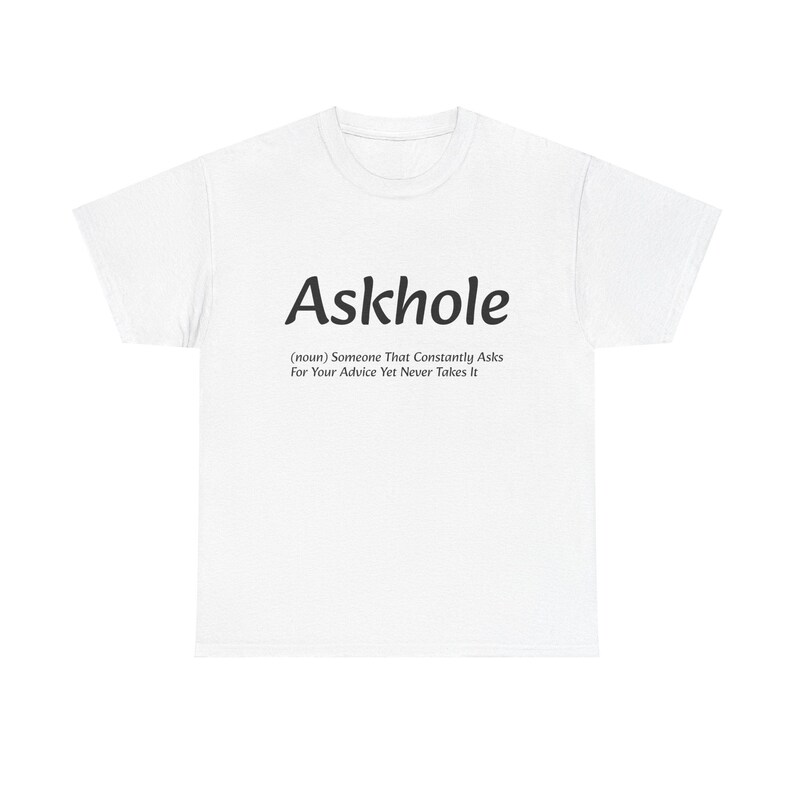 Askhole Definition Tee - Etsy