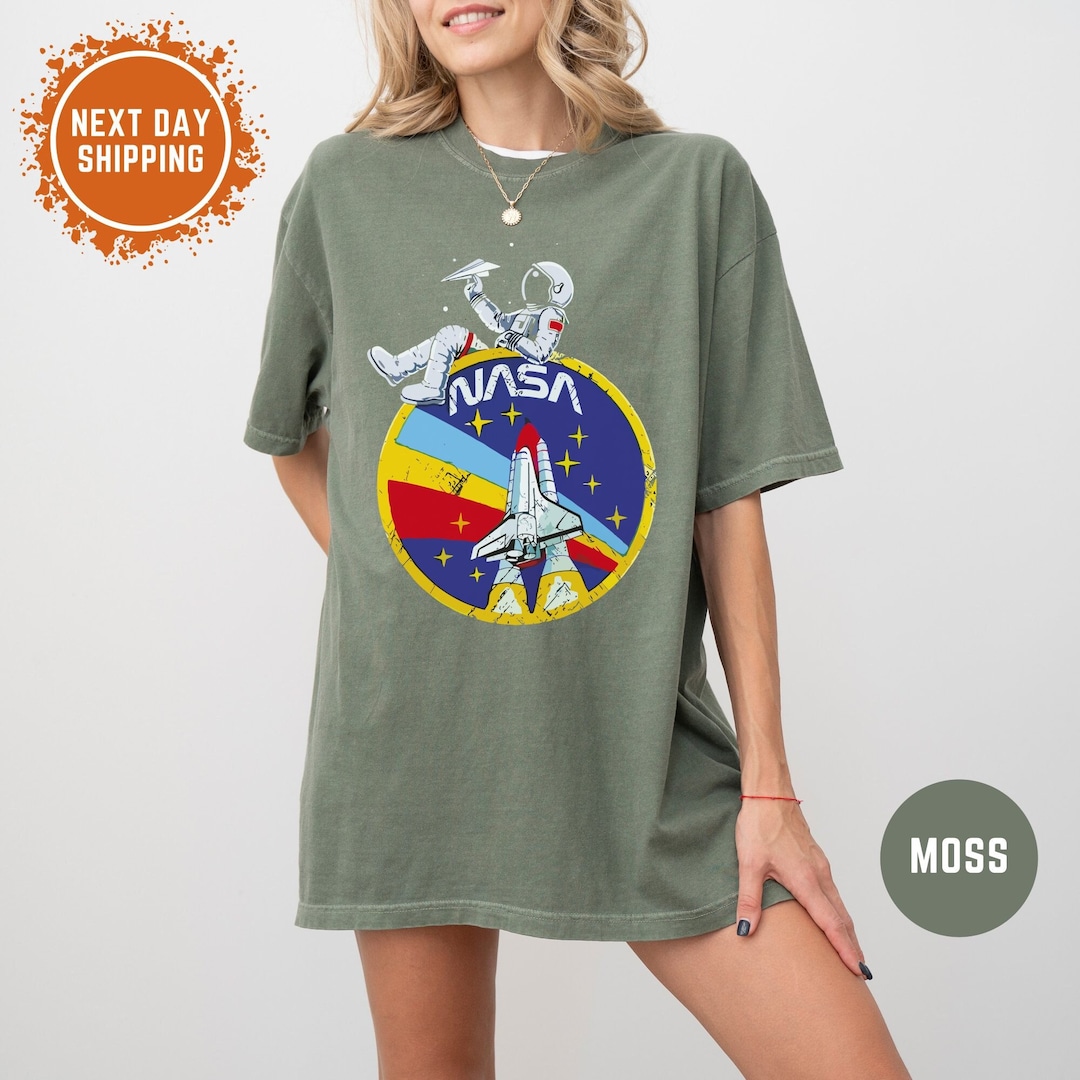 Comfort Colors® NASA Vintage Logo Shirt, Retro NASA Shirt, Space Shirt ...