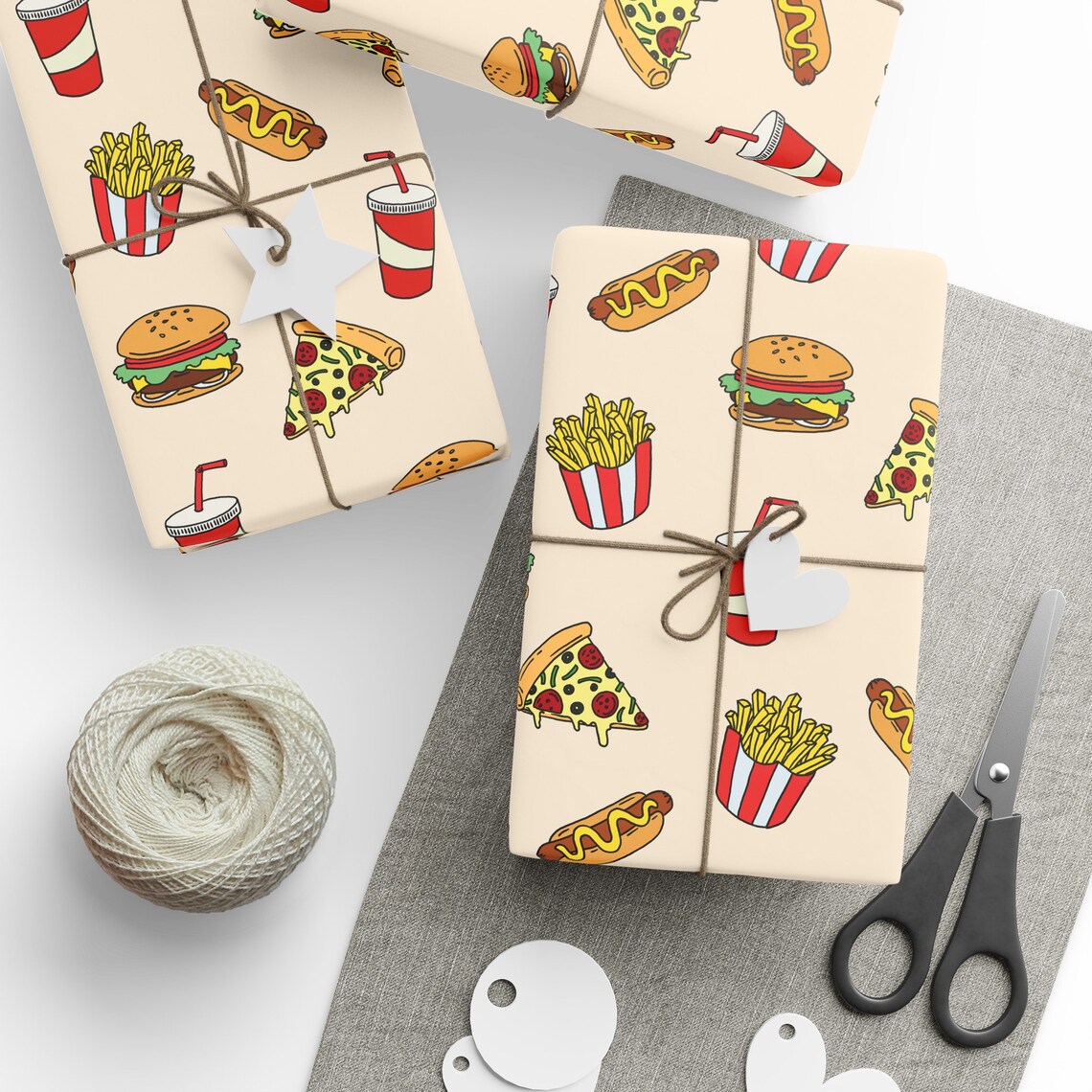 Fun Food Wrapping Paper | Food Gift Wrap | Food Wrap | Fast Food ...