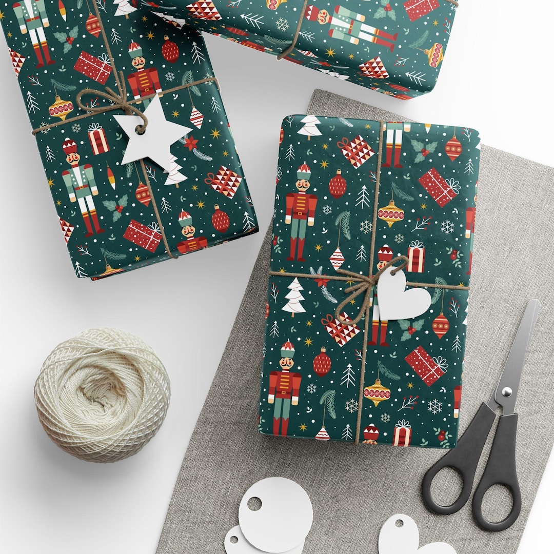 Nutcracker Wrapping Paper Holiday Gift Wrap Nutcracker Gift Wrap ...